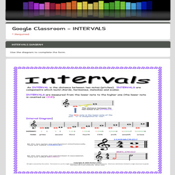 Google Classroom DIGITAL Music Theory Lesson 51: Intervals - Self ...