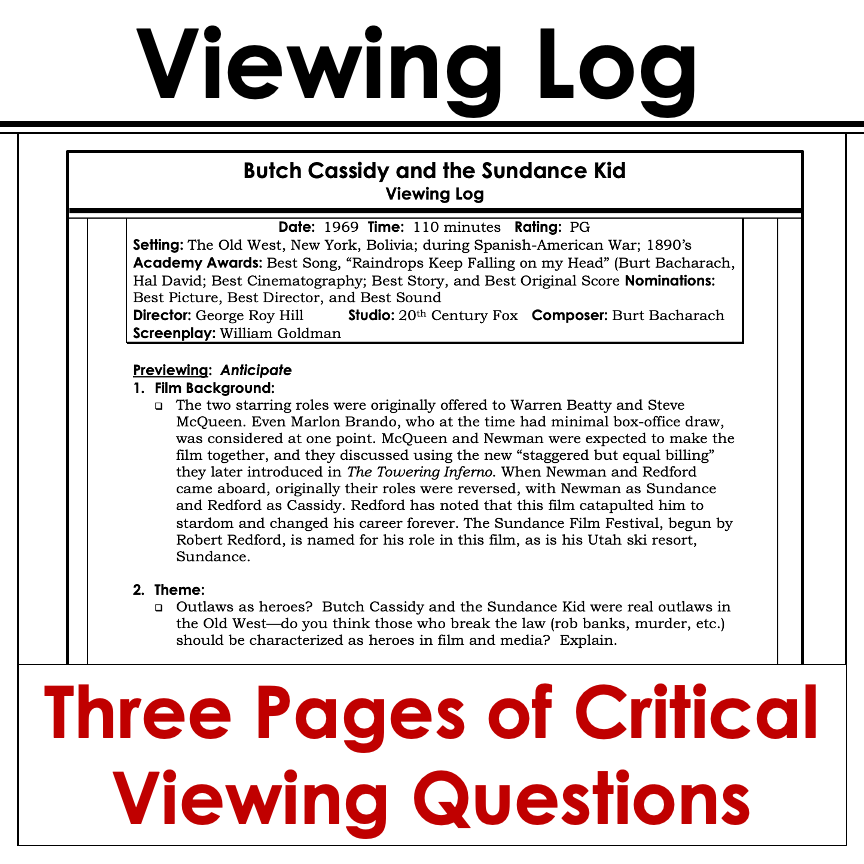 Butch Cassidy & the Sundance Kid - Western Film Analysis - Print ...