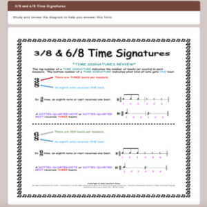 Google Classroom DIGITAL Music Theory Lesson 55: 3/8 and 6/8 Time ...