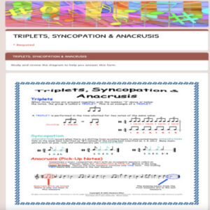 Google Classroom DIGITAL Music Theory Lesson 57: Triplets, Syncopation ...