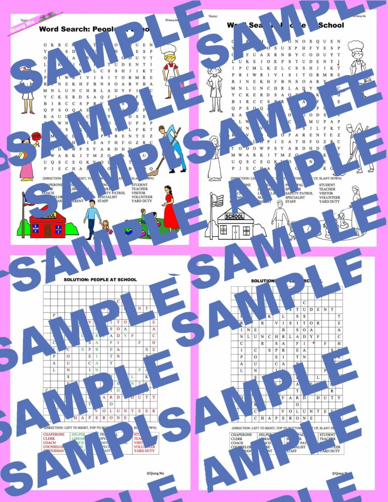 Word Search: People at School | Made By Teachers