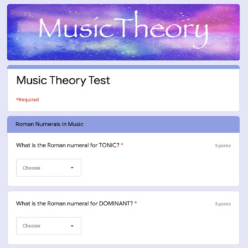 Google Classroom DIGITAL Music Theory Lesson 63 TEST UNIT 15 | Made By ...