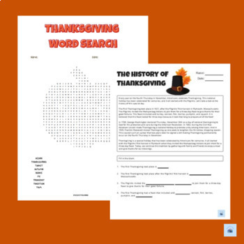 Thanksgiving Social Studies Bundle | 11 Activities | Grades 4-6 | Made ...