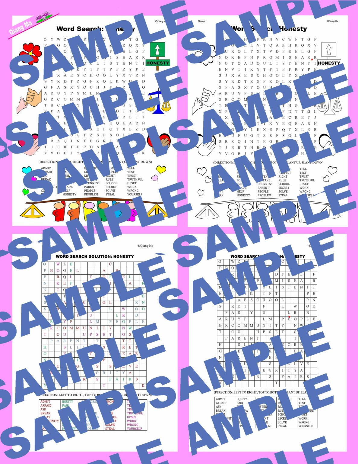 Character Education Word Search: Honesty | Made By Teachers