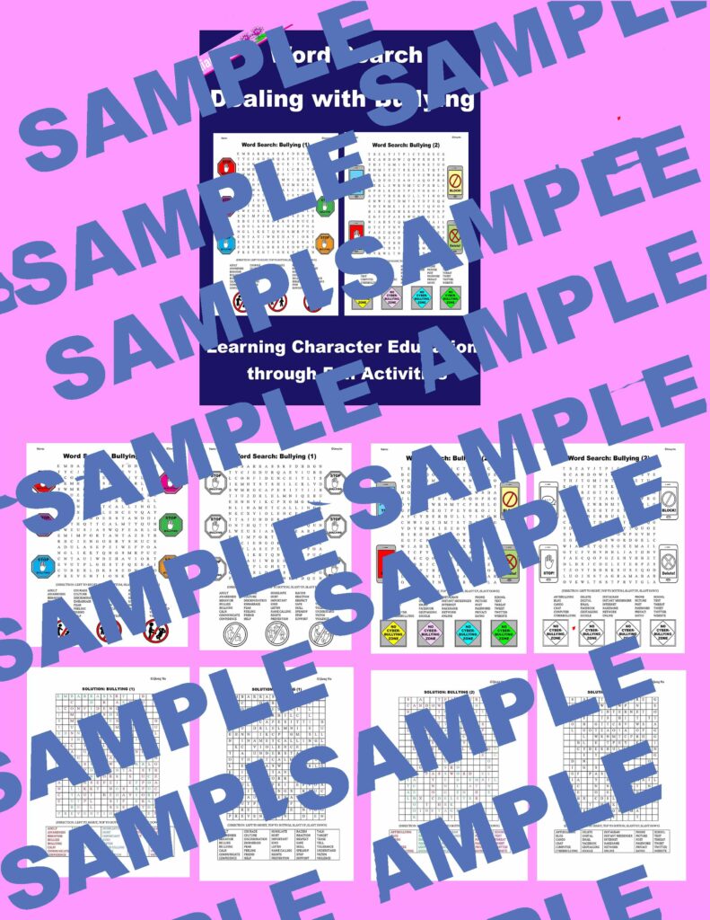 Character Education Word Search: Character Education 7 in 1 Bundle ...