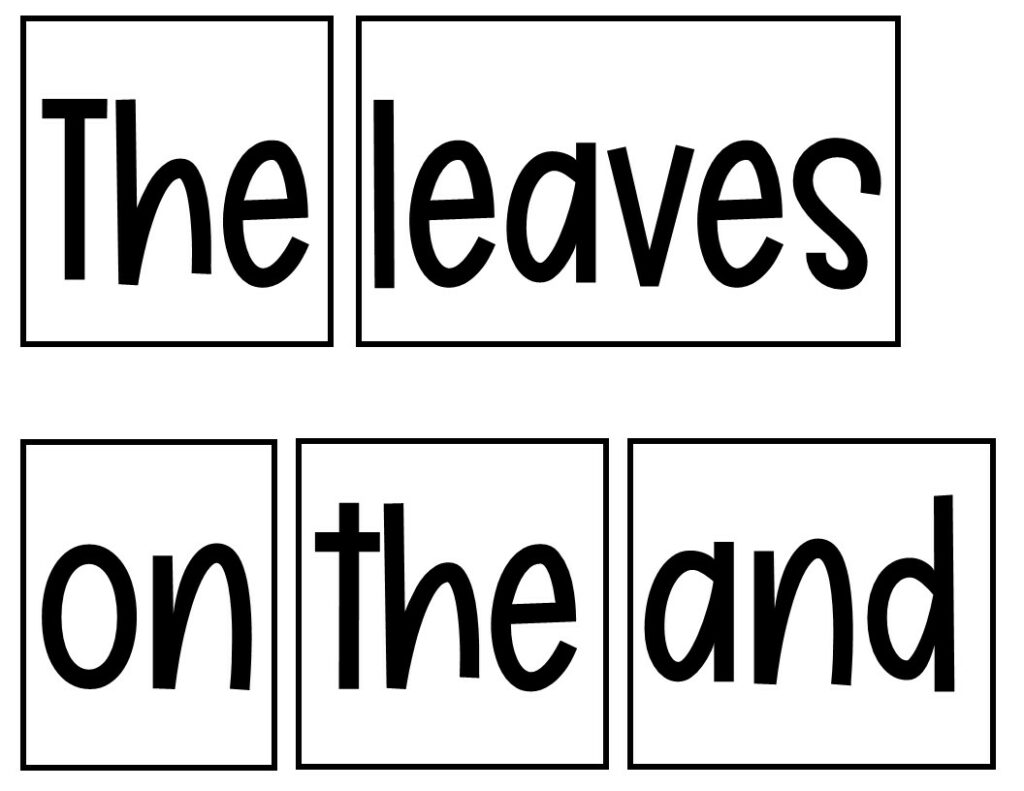 The Leaves on the Trees {Pocket Chart Song} | Made By Teachers