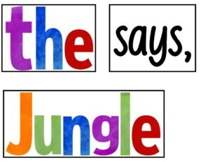 The Animals in the Jungle {Pocket Chart Song} | Made By Teachers