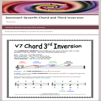 Google Classroom DIGITAL Music Theory Lesson 67: Dominant Seventh Chord ...