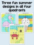 Summer Coordinate Plane Graphing Pictures in Four Quadrants | Made By ...