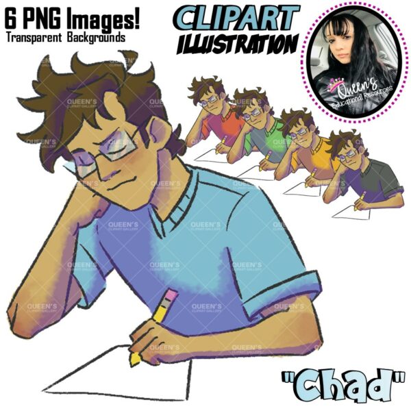Teen Writing Clipart / Cartoon Sketch / Illustration / Writing Clipart ...