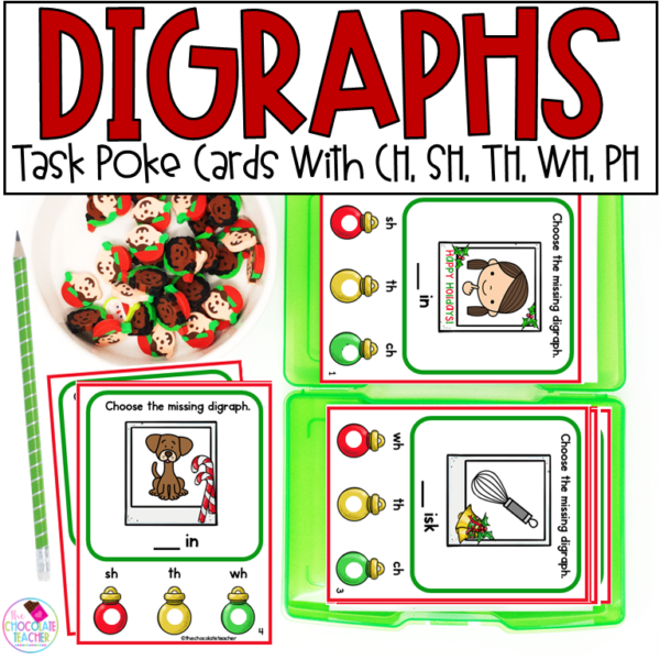 Digraphs - Christmas Activities - SH CH TH WH PH - Made By Teachers