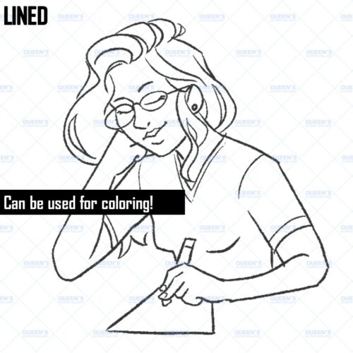 Teen Writing Clipart / Cartoon Sketch / Illustration / Writing Clipart ...