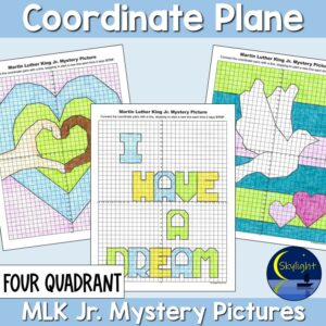 Martin Luther King Jr. Coordinate Plane Graphing Pictures Four Quadrant ...