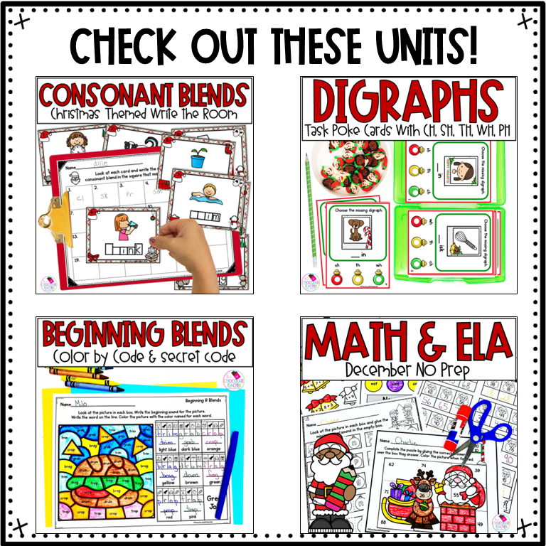 Consonant Blends - Christmas Worksheets - Phonics - FREE | Made By Teachers