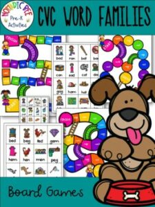 CVC Word Family Board Games | Made By Teachers