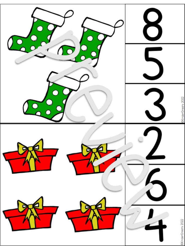 Christmas Number Clip Cards 1 to 20 | Made By Teachers