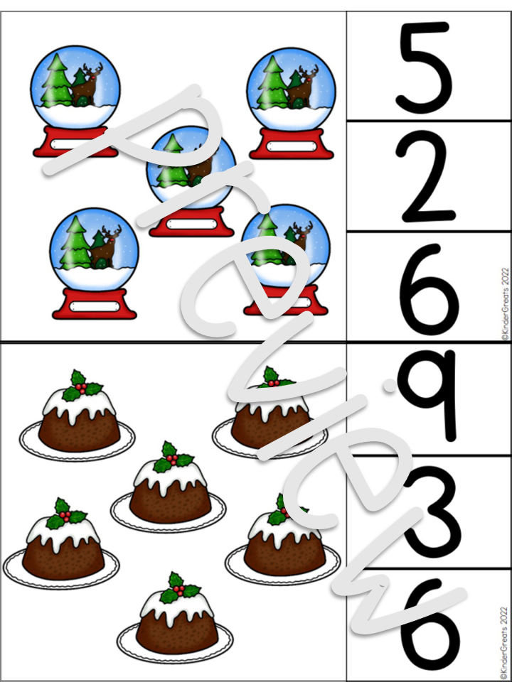 Christmas Number Clip Cards 1 to 20 | Made By Teachers