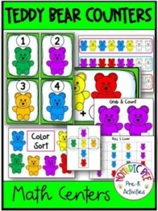 Teddy Bear Counter Math Centers | Made By Teachers