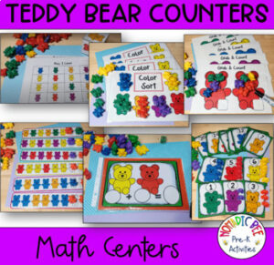 Teddy Bear Counter Math Centers - Made By Teachers