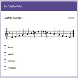 Google Classroom DIGITAL Music Theory Lesson 70: Natural, Harmonic, and ...