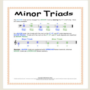 Google Classroom DIGITAL Music Theory Lesson 71: Minor Triads- Self ...
