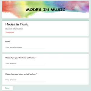 Google Classroom DIGITAL Music Theory Lesson 75: Modes in Music - Self ...