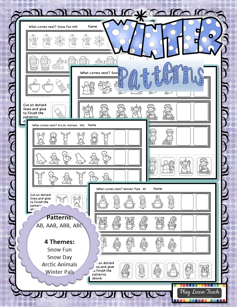 Winter Patterns | File Folder Activities | Worksheets | Made By Teachers