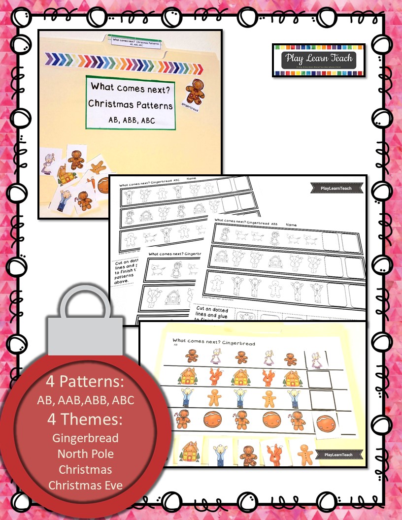 Christmas Patterns | File Folder Activities | Worksheets | Made By Teachers