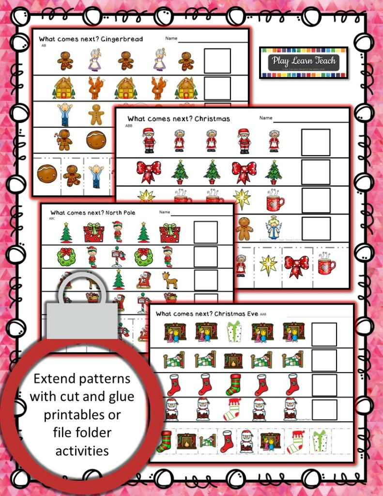 Christmas Patterns | File Folder Activities | Worksheets | Made By Teachers
