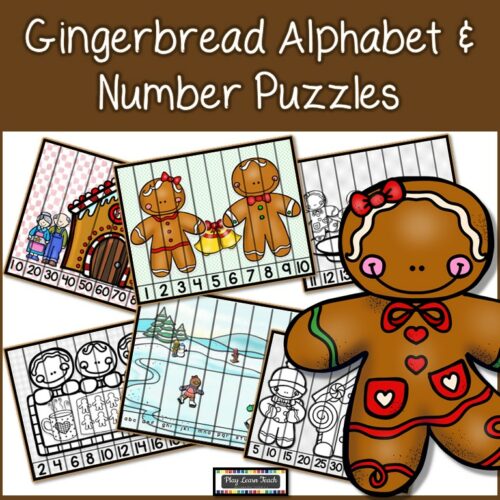Gingerbread Number and Alphabet Puzzles | Made By Teachers