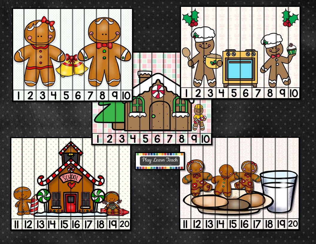 Gingerbread Number and Alphabet Puzzles | Made By Teachers