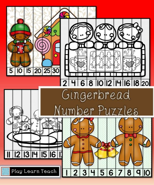 Gingerbread Number and Alphabet Puzzles | Made By Teachers