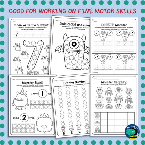 Do-A-Dot Monsters | Numbers 1-10 Worksheets | Made By Teachers