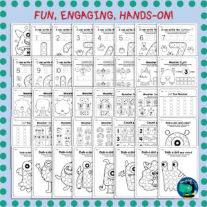 Do-A-Dot Monsters | Numbers 1-10 Worksheets | Made By Teachers