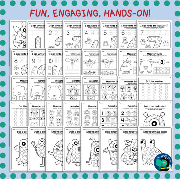 Do-A-Dot Monsters | Numbers 1-10 Worksheets | Made By Teachers