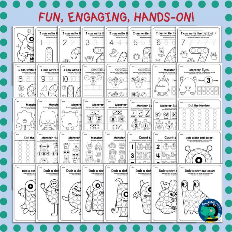 Do-A-Dot Monsters | Numbers 1-10 Worksheets | Made By Teachers
