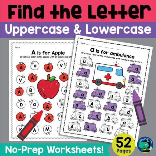 Find the Letter: Alphabet Recognition Worksheets | Made By Teachers
