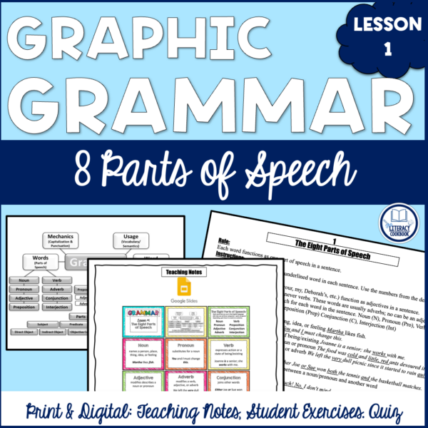 Parts of Speech - Graphic Grammar Lesson 1 - Print & Digital | Made By ...