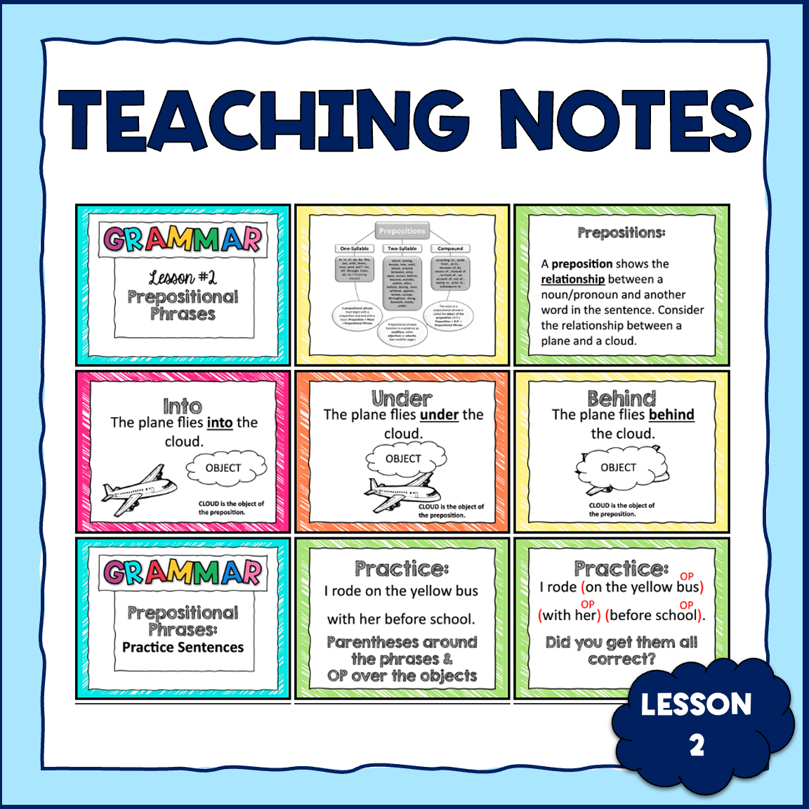 Prepositional Phrases - Graphic Grammar Lesson 2 - Print & Digital ...