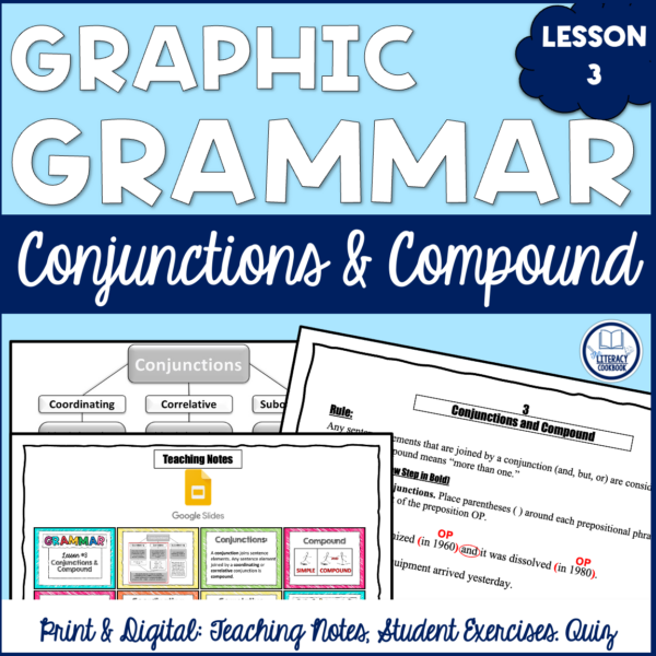 Conjunctions & Compound - Graphic Grammar Lesson 3 - Print & Digital ...