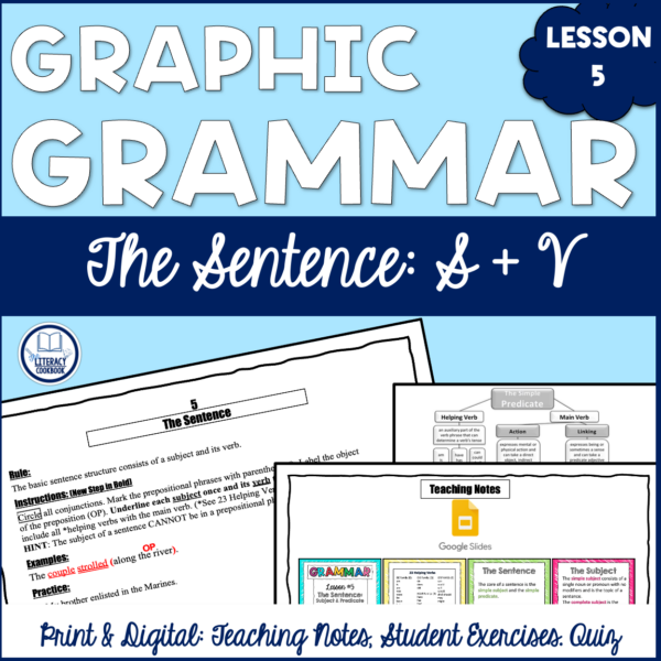 Simple Subject & Predicate - The Sentence - Graphic Grammar Lesson 5 ...