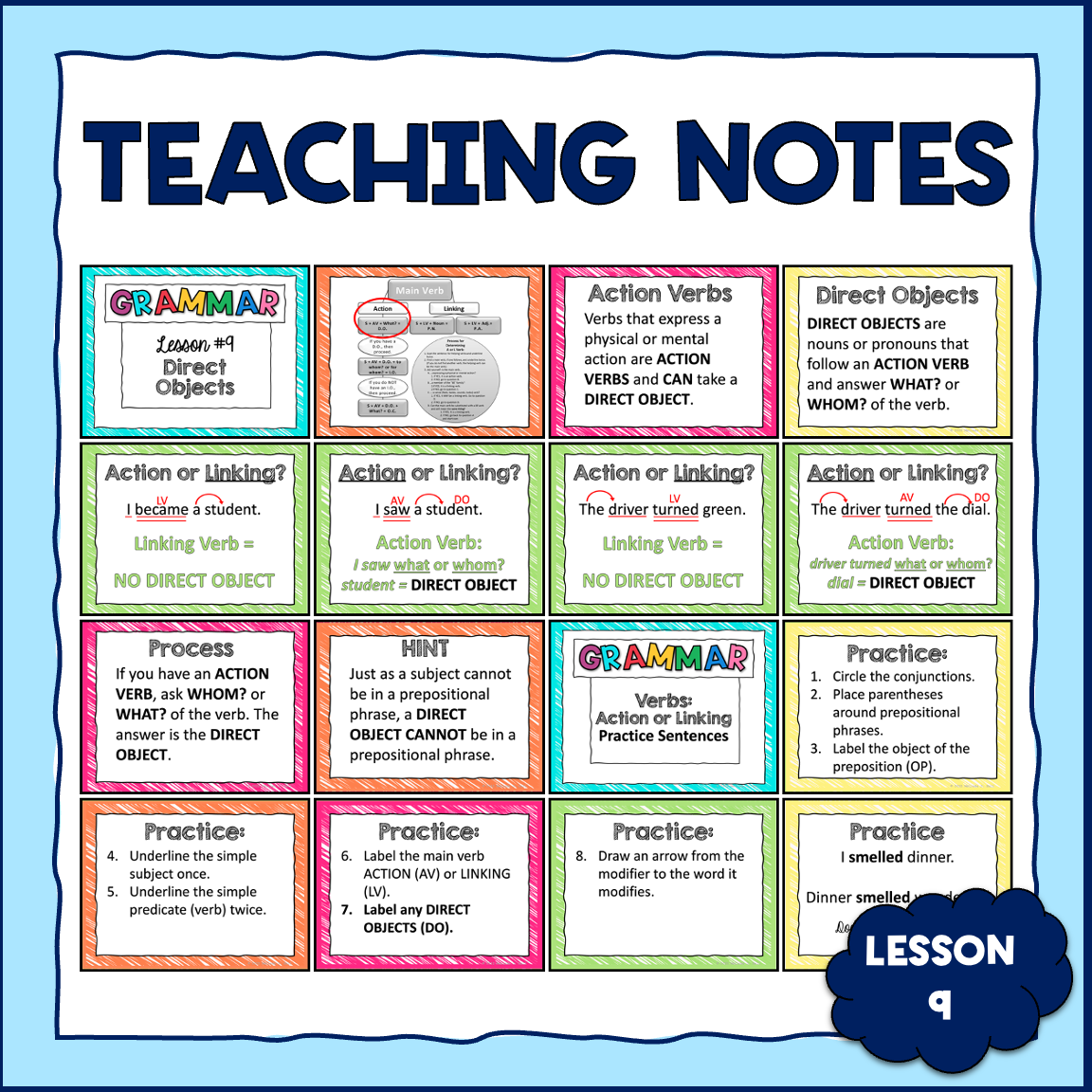 Direct Objects - Graphic Grammar Lesson 9 - Print & Digital | Made By ...