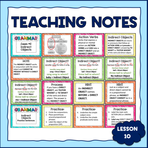 Indirect Objects - Graphic Grammar Lesson 10 - Print & Digital | Made ...