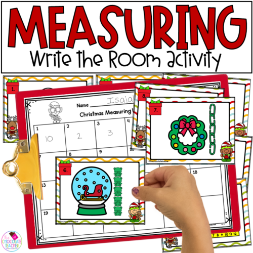 Measuring Length - Christmas Math - Write the Room | Made By Teachers