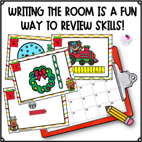 Measuring Length - Christmas Math - Write the Room | Made By Teachers