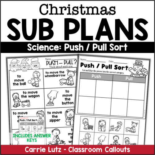 Christmas Emergency Sub Plans for First Grade | Made By Teachers