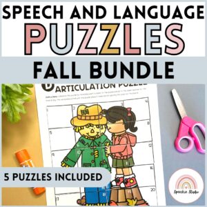 Fall Speech and Language Puzzles | Fall Articulation and Language ...