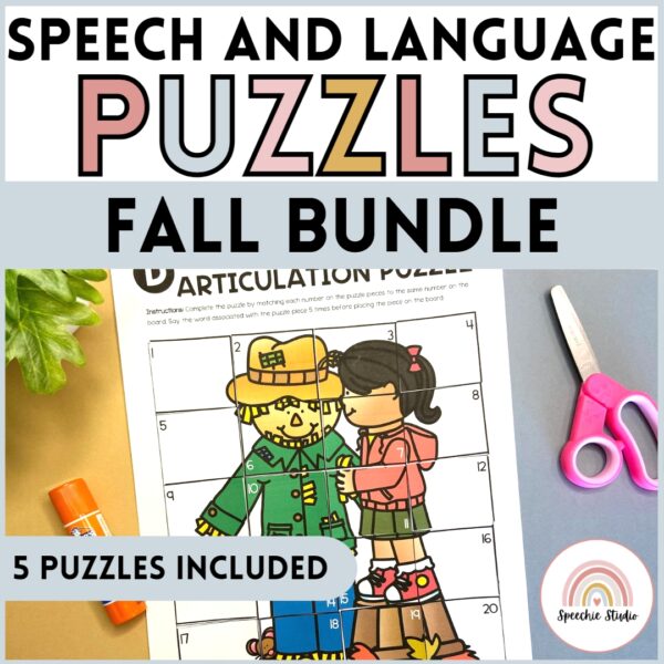 Fall Speech and Language Puzzles | Fall Articulation and Language ...