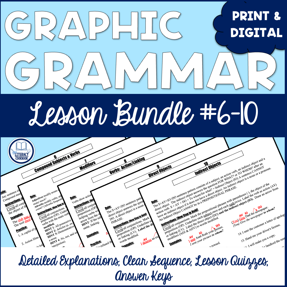 Compound, Action Verbs, Linking Verbs, Modifiers, DO, IO - Grammar ...