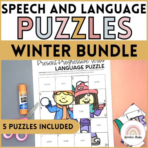 Winter Speech and Language Puzzles | Winter Articulation and Language ...